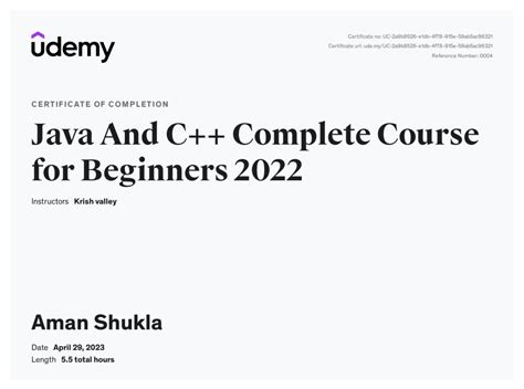 aman shukla on linkedin udemy course completion certificate