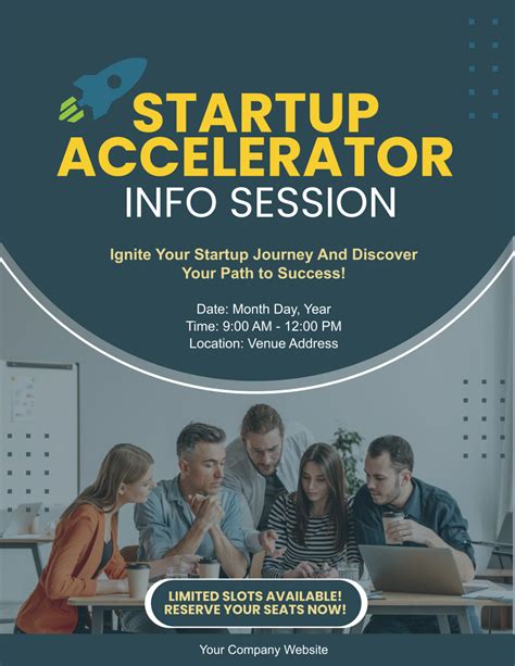 startup accelerator info session flyer template edit online