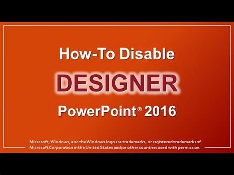 How To Disable PowerPoint Designer YouTube