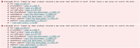 Useimmer Uncaught Error Immer An Immer Producer Returned A New