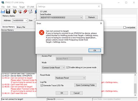 Solved Cant Connect To Stm32 Using St Link In Normal Mod