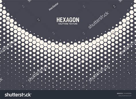 Hexagonal Halftone Pattern Vector Geometric Technology Stock Vector Royalty Free 1916450996