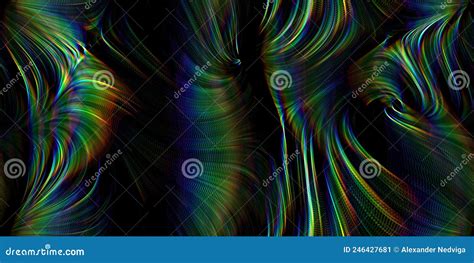 holographic tiled surface with spherical distortions 3d render