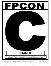 Rw Fpcon C Charlie This Condition Applies When An Incident Occurs Or