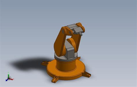 简单机械臂solidworks 2016模型图纸免费下载 懒石网