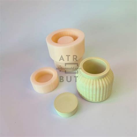 Силіконова форма Флоренція кашпо з кришкою купити за найкращою ціною інтернет магазині Atributmold