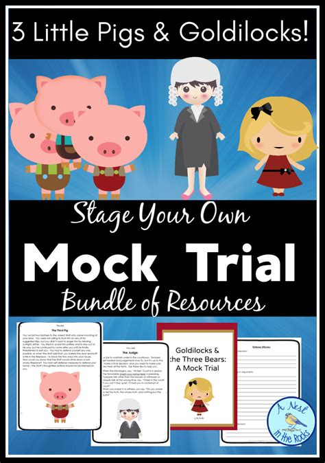 stage your own mock trial activity bundle print project based