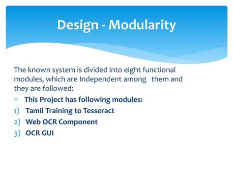 Tamil Ocr Using Tesseract Ocr Engine Pptx Desktop Publishing
