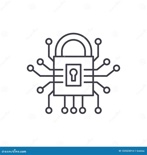 Information Security Line Icon Concept Information Security Vector Linear Illustration Symbol