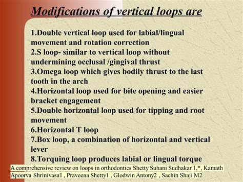 Loops In Orthodontics And Its Uses Autosaved Ppt