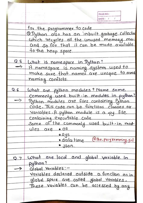 SOLUTION Python Interview Questions Part 1 Handwritten Notes Studypool
