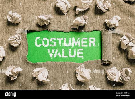 Hand Writing Sign Costumer Value Business Overview Protect A Computer