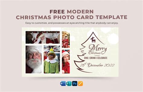 Editable Christmas Card Templates In Psd To Download