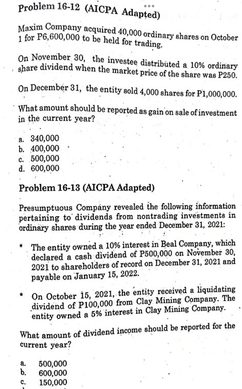 Solved Solve And Explain The Following Problem 16 14 AICPA Adapted Course Hero
