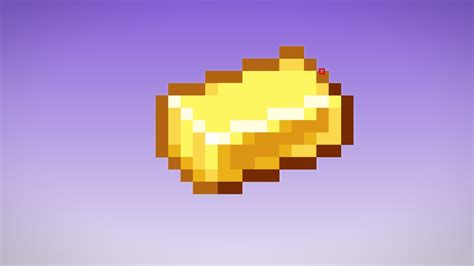 Butter Ingot Minecraft Gold Nugget Pixel Art Chinese New Stock Vector
