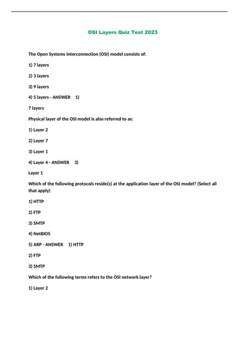 Osi Layers Quiz Test 2023 Osi Layers Stuvia Us