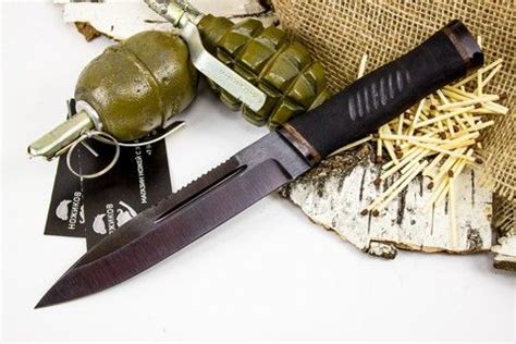 Нож Казак-2, сталь 65Г, резина - Nozhikov.ru | Ножи, Боевые ножи, Сталь