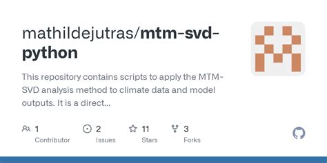 Github Mathildejutrasmtm Svd Python This Repository Contains