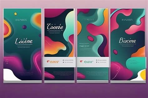 Premium Photo Colorful Template Banner With Gradient Color Design