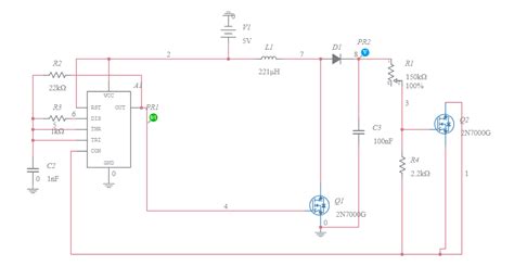 DC DC Boost Converter Using 555 Timer Multisim Live
