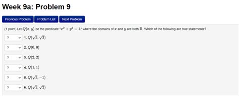 Solved Point Let Q X Y Be The Predicate X Y Chegg