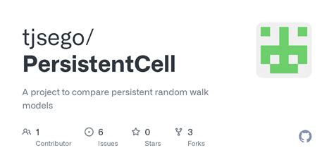 Github Tjsegopersistentcell A Project To Compare Persistent Random Walk Models