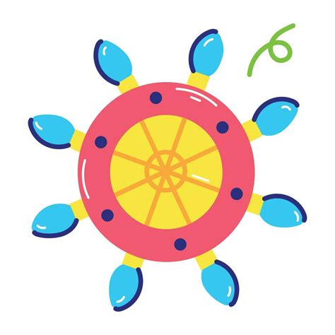 Trendy Ship Helm 24627042 Vector Art At Vecteezy