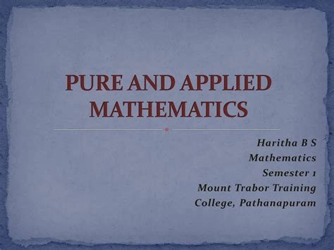 Pure And Applied Mathematics Assignmentpptx