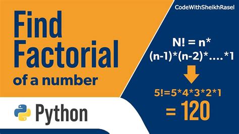Python Program To Find The Factorial Of A Number YouTube