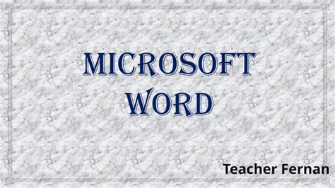 Introduction To Ms Word Pptx