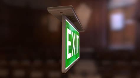 Emergency Exit Indicator V2 3d Model By Grishmanovskij Anton