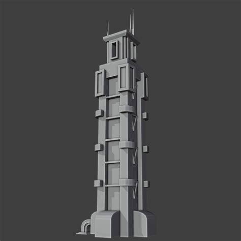 sci fi structure 02 3d model by arq maaaahh