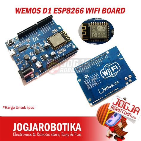 Jual WeMos D1 WiFi IOT UNO Based ESP8266 Shield NodeMCU Compatible IDE