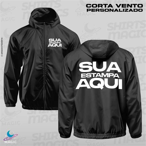 Blusa Corta Vento Personalizada Frente E Costas Sua Estampa Shopee Brasil