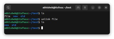 Unlink Command In Linux