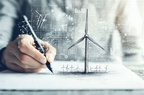 Conceptual Image Of Renewable Energy Innovation With Wind Turbine And