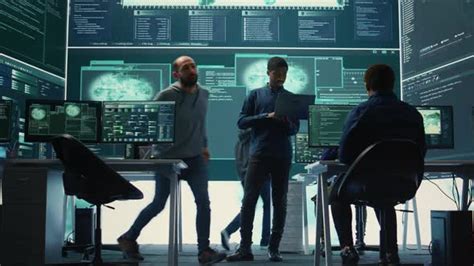 Group Of Governmental Hackers Analyzing Digital Threats On Pc Networks