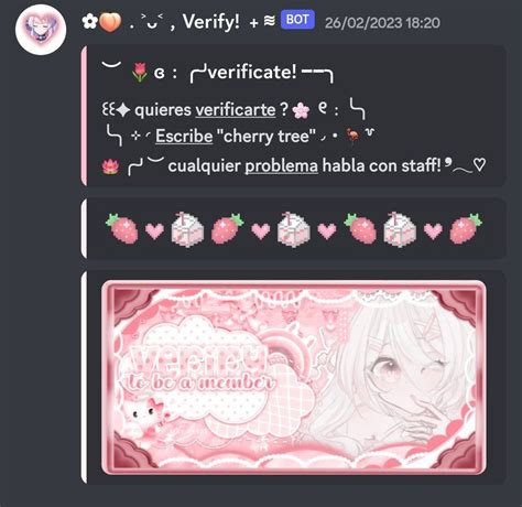 Verify Message Discord Discord Server Role Ideas Cute Text Symbols
