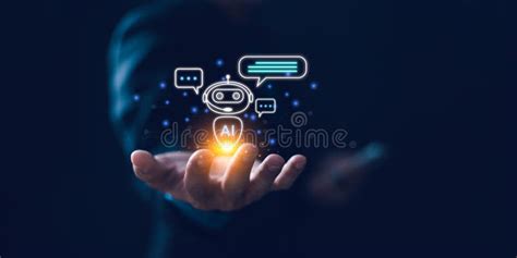 Ai Tech Chat Bot Chat With Ai Virtual Graphic Of A Chatbot On A Tablet With A Command Prompt