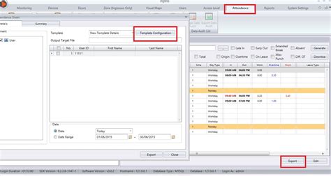 exporting attendance data in ingress and tcmsv3 for better data