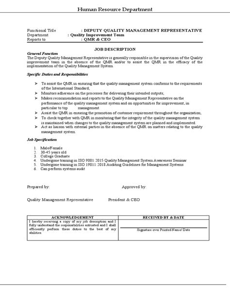 Deputy Qmr Pdf