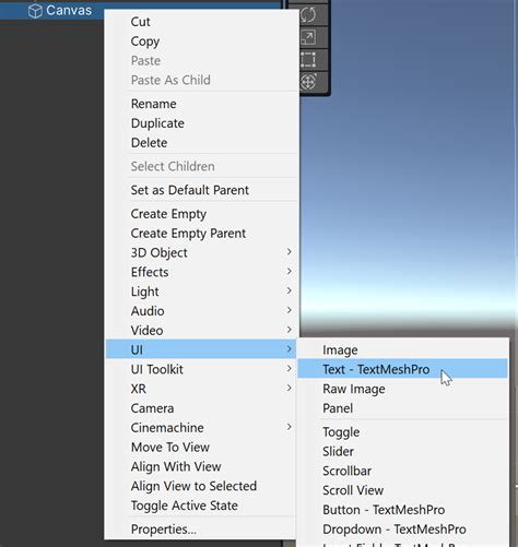 how to write text mesh pro from script in unity