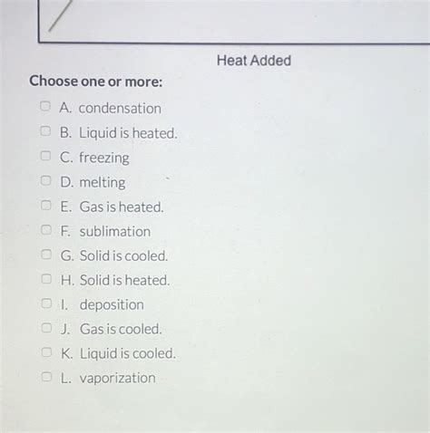 Solved For The Heating Curve Shown Below Select All The