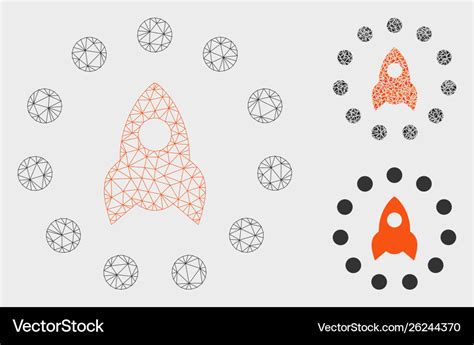 Startup Mesh 2d Model And Triangle Mosaic Vector Image
