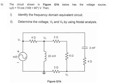 Solved B The Circuit Shown In Figure Q B Below Has The Chegg