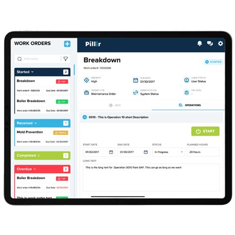 Sap Work Order Management Pillir