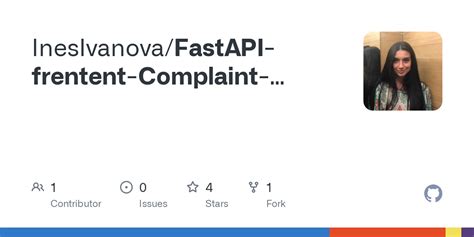 GitHub InesIvanova FastAPI Frentent Complaint System