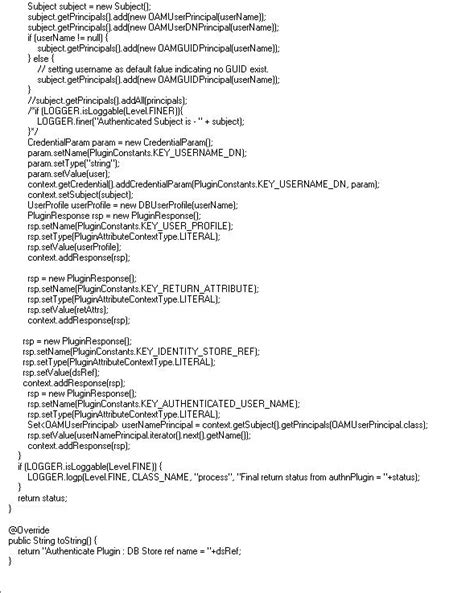 Developing Custom Authentication Plug Ins