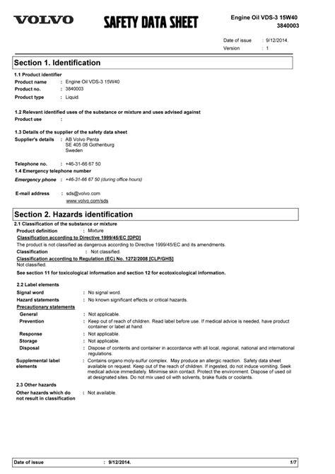 Engine Oil Msds 2020 At Maryann Diggs Blog