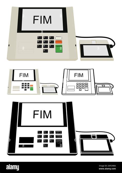 New Model Of Brazilian Electronic Voting Machine Illustration Only